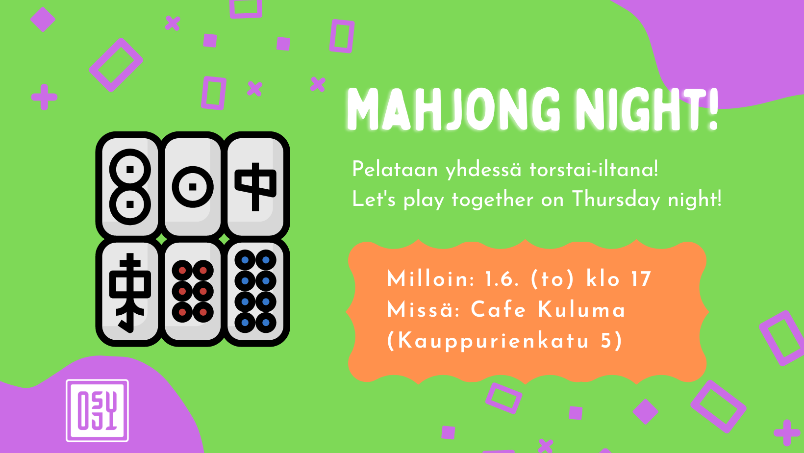 Mahjong-ilta – OSJY home page